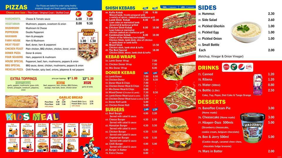 Menu at The Best Fish & Chips fast food, Peacehaven