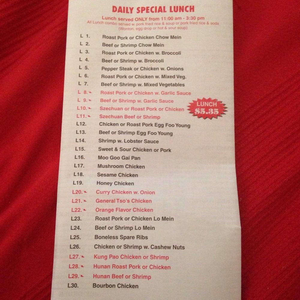 Menu at China Bell Asian Restaurant, Kissimmee