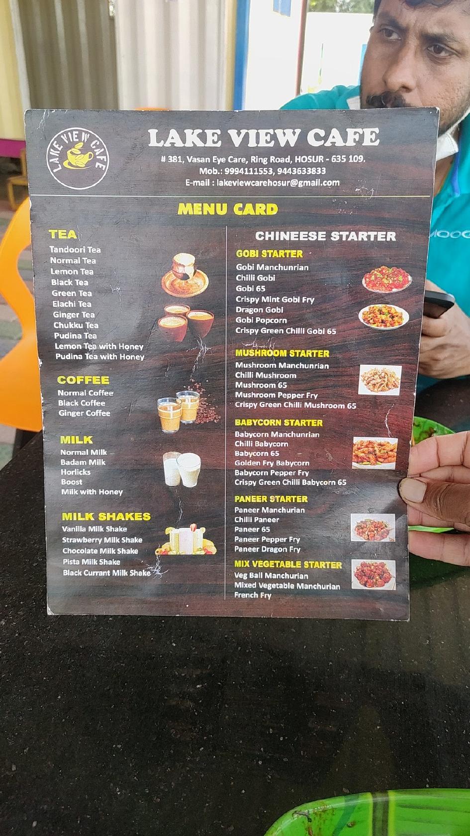 Menu at Lake View Cafe, Hosur
