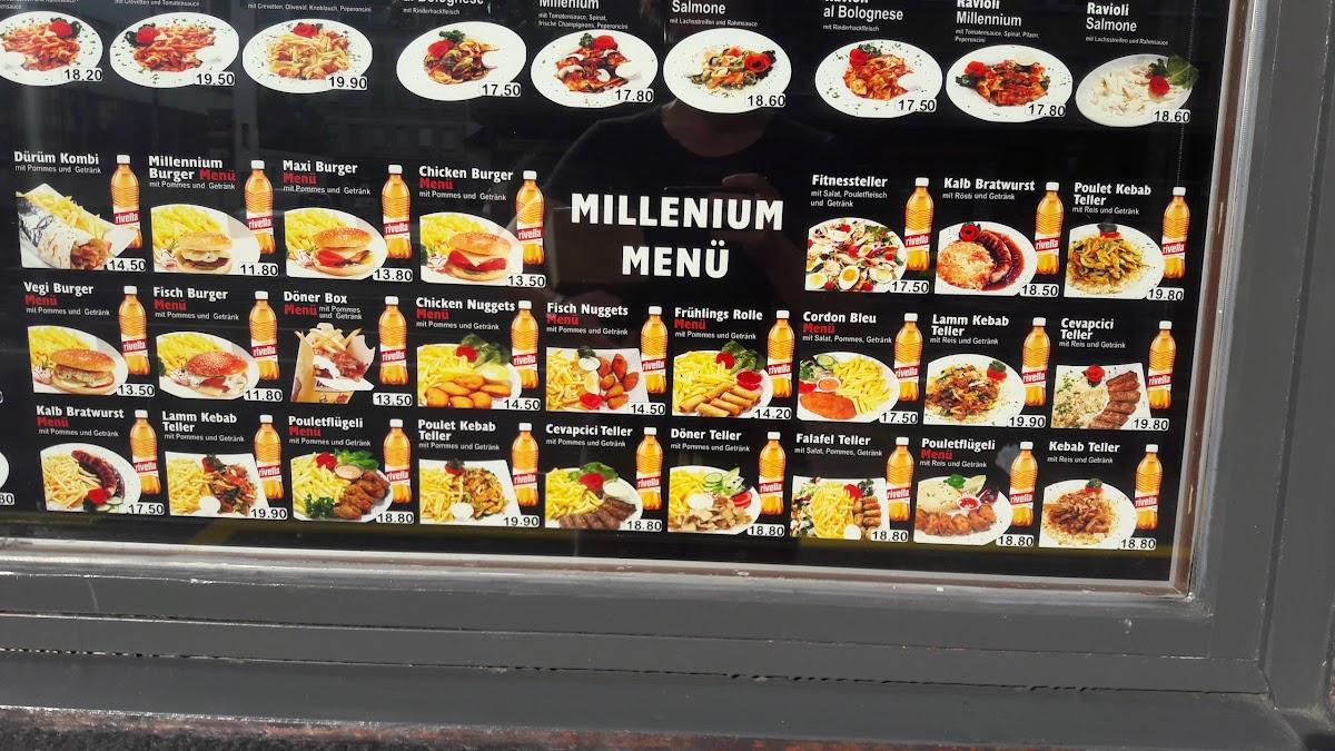 Speisekarte von Millennium, Zürich, Limmatpl. 1
