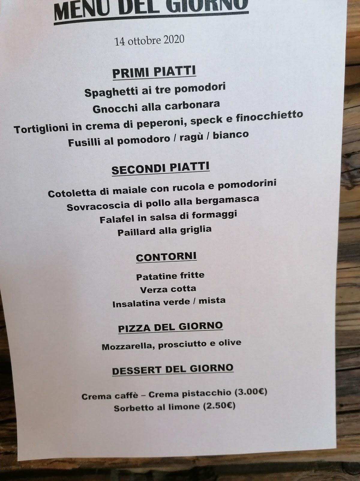 Menu da Pizzagrill Incanto ristorante, Martinengo