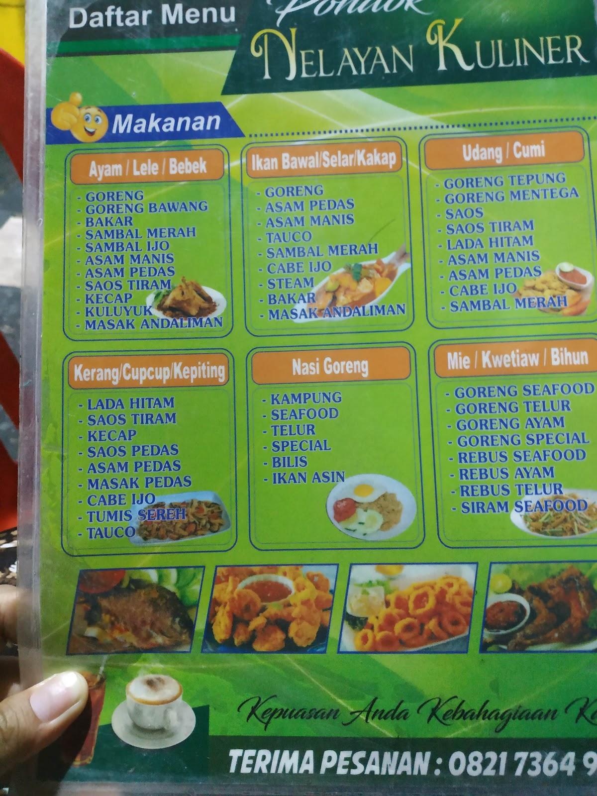 Menu at RM. Pondok Nelayan Kuliner 2 restaurant, Batam