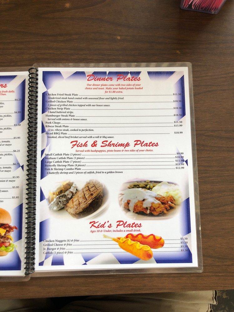 Menu at Shady Oaks Restaurant, Broken Bow