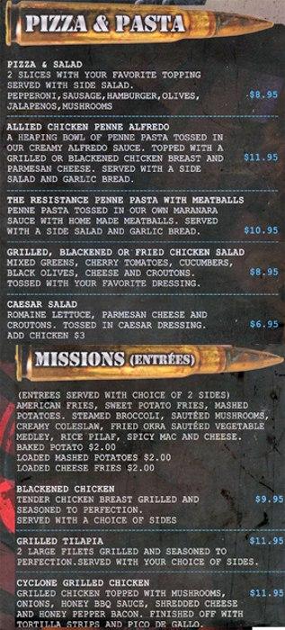 Menu at Bombshells pub & bar, Pflugerville