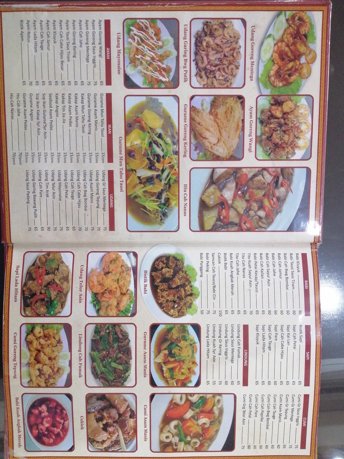 Carta del restaurante Jia Jia Chinese Restuarant, West Jakarta
