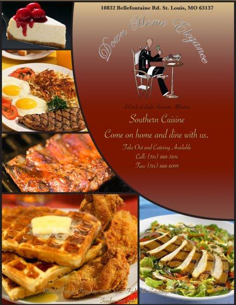 Menu at Down Home Elegance restaurant, Bellefontaine Neighbors