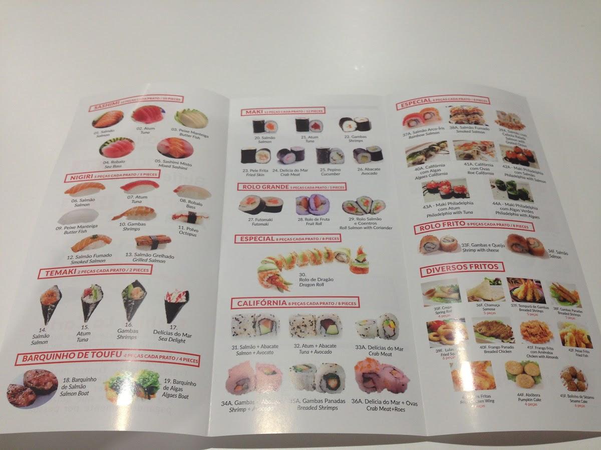 Menu em Restaurante Japonês - YOKOHAMA, Leiria