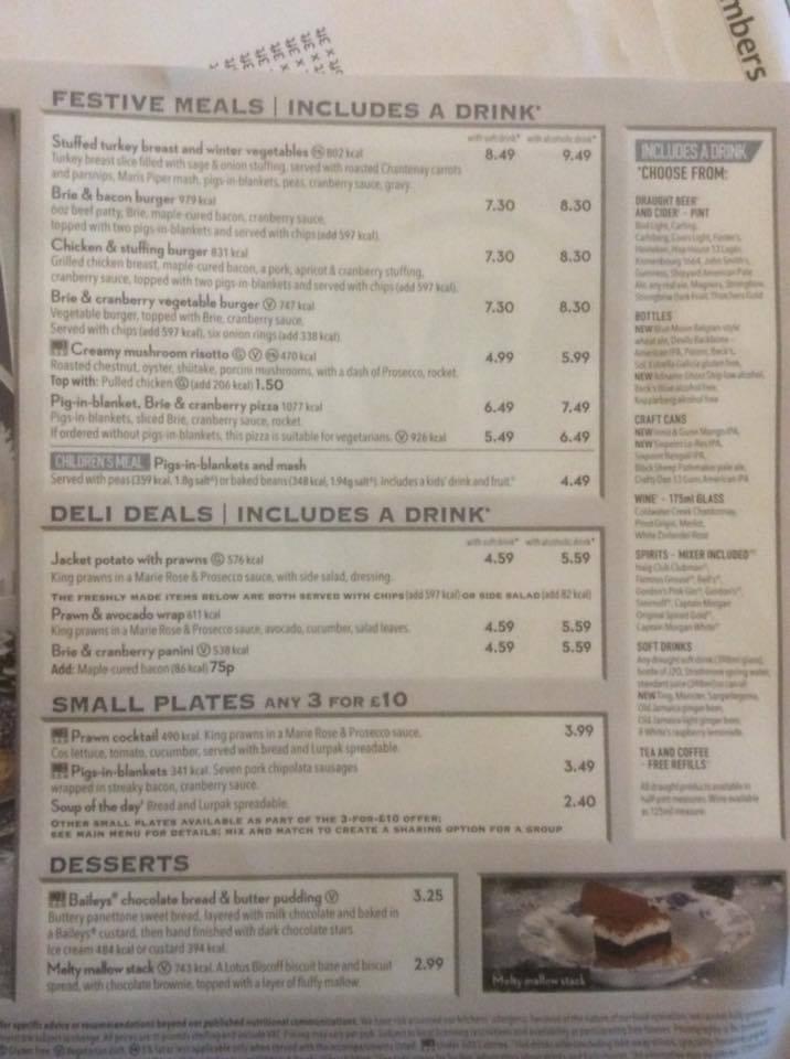 Menu at The Royal Hop Pole - J D Wetherspoon pub & bar, Tewkesbury, 94 ...