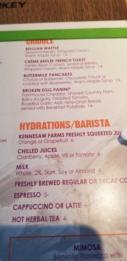 Menu at Monkey Bar, Delray Beach