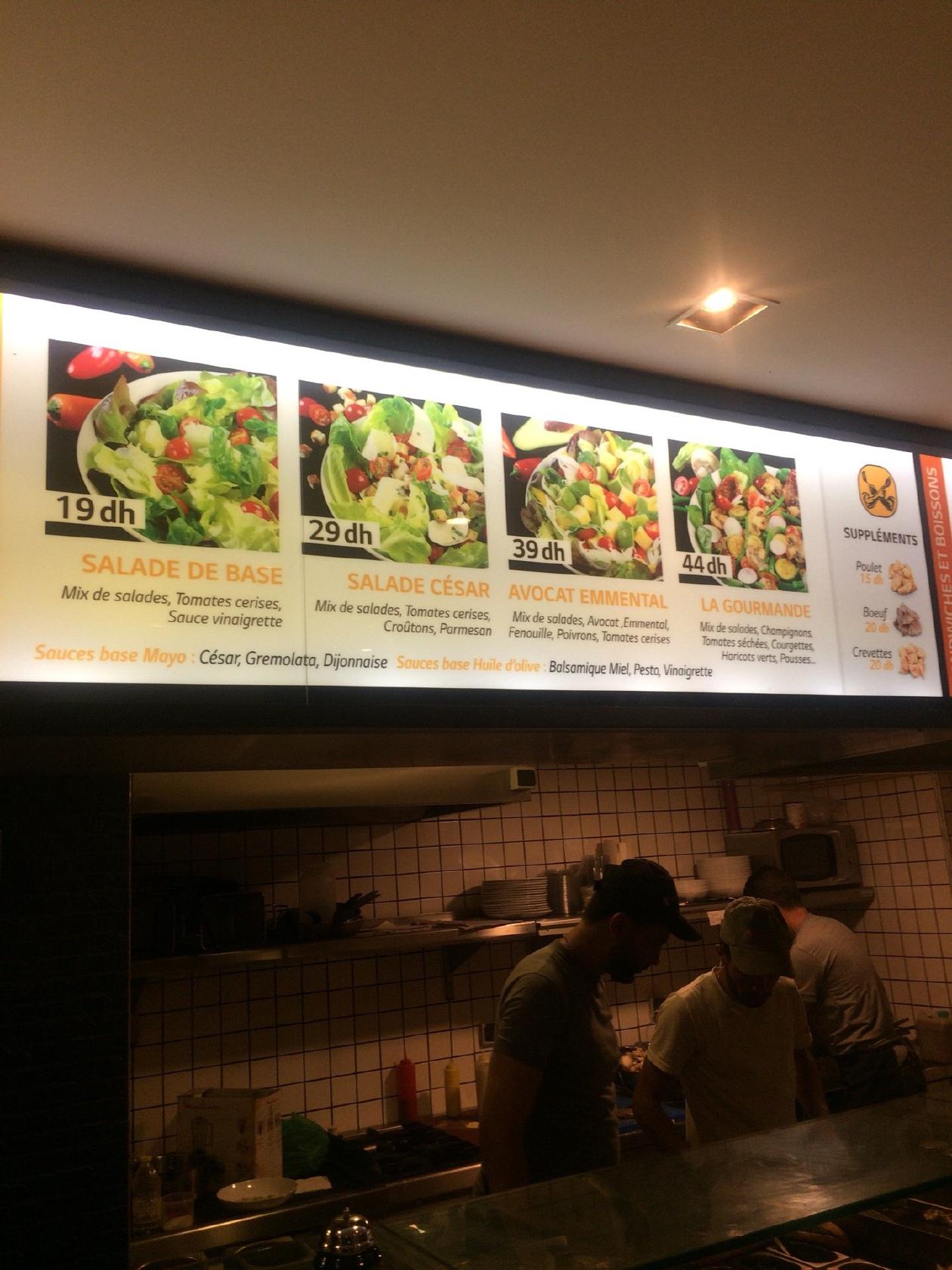Menu at Food Place restaurant, Casablanca