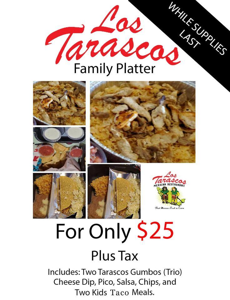 Menu at Los Tarascos restaurant, Tuscaloosa, 110 Skyland Blvd E