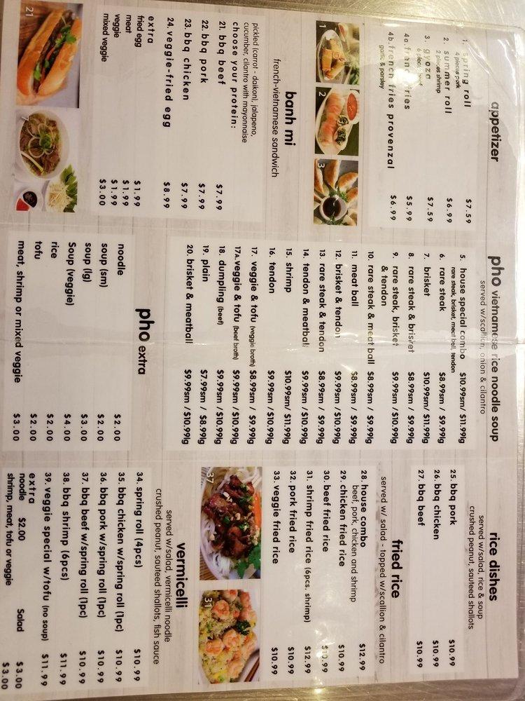 Menu at PHỚ Chè Flushing restaurant, New York City