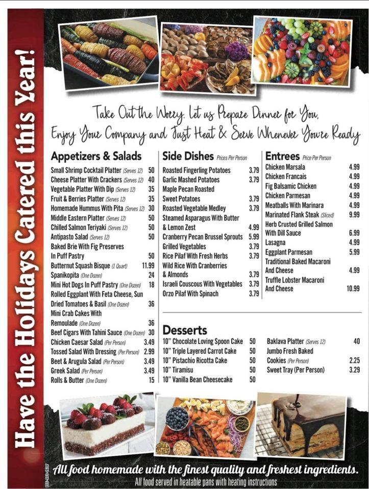 Menu at Saati Deli & Catering restaurant, Latham, 586 Loudon Road