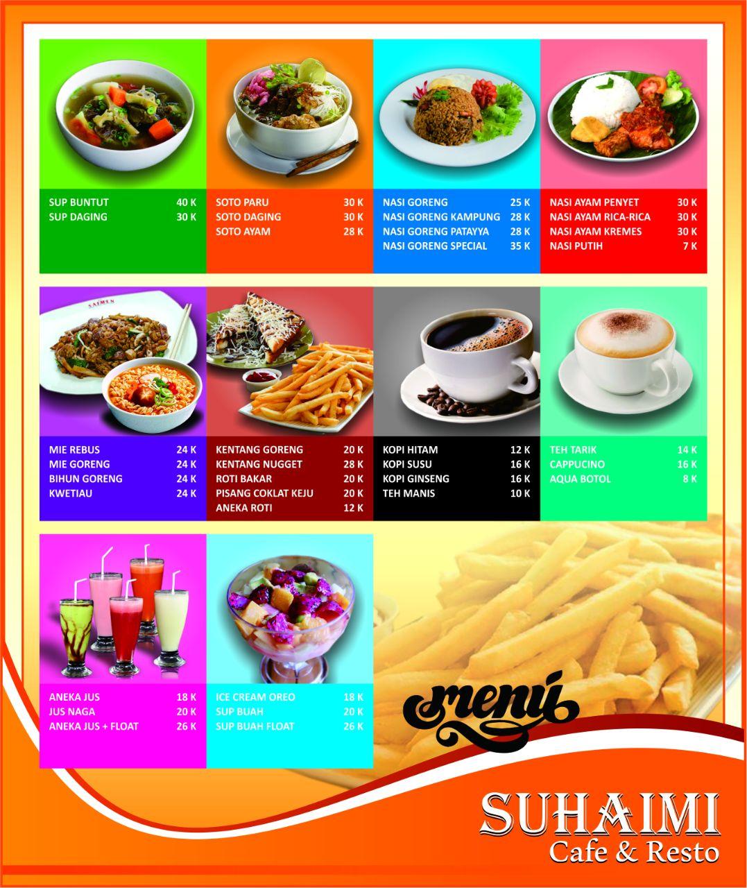 Carta de SUHAIMI Cafe & Resto, Katapiang
