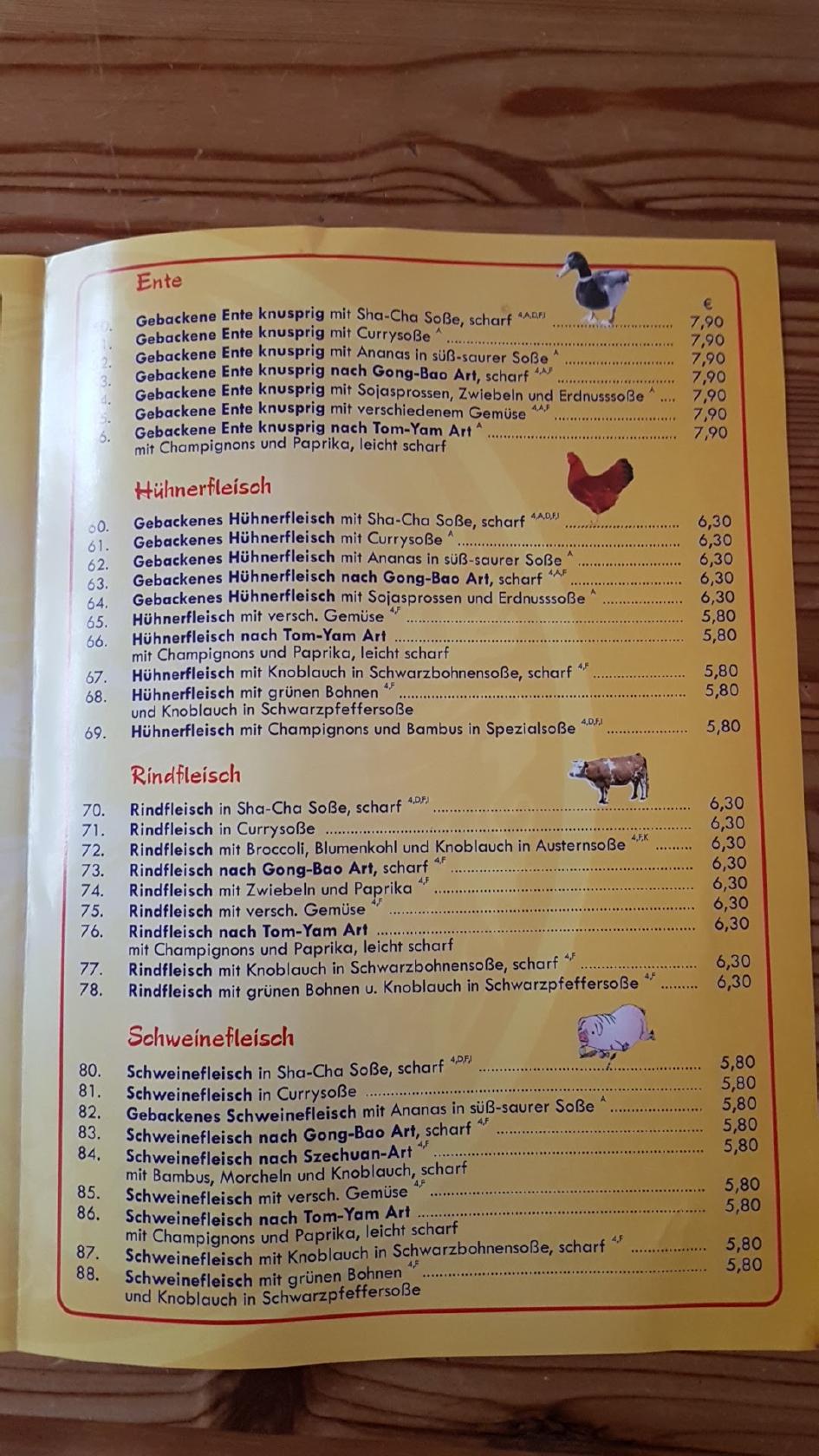 Speisekarte von Asia Imbiss fast Food, Neu-Anspach
