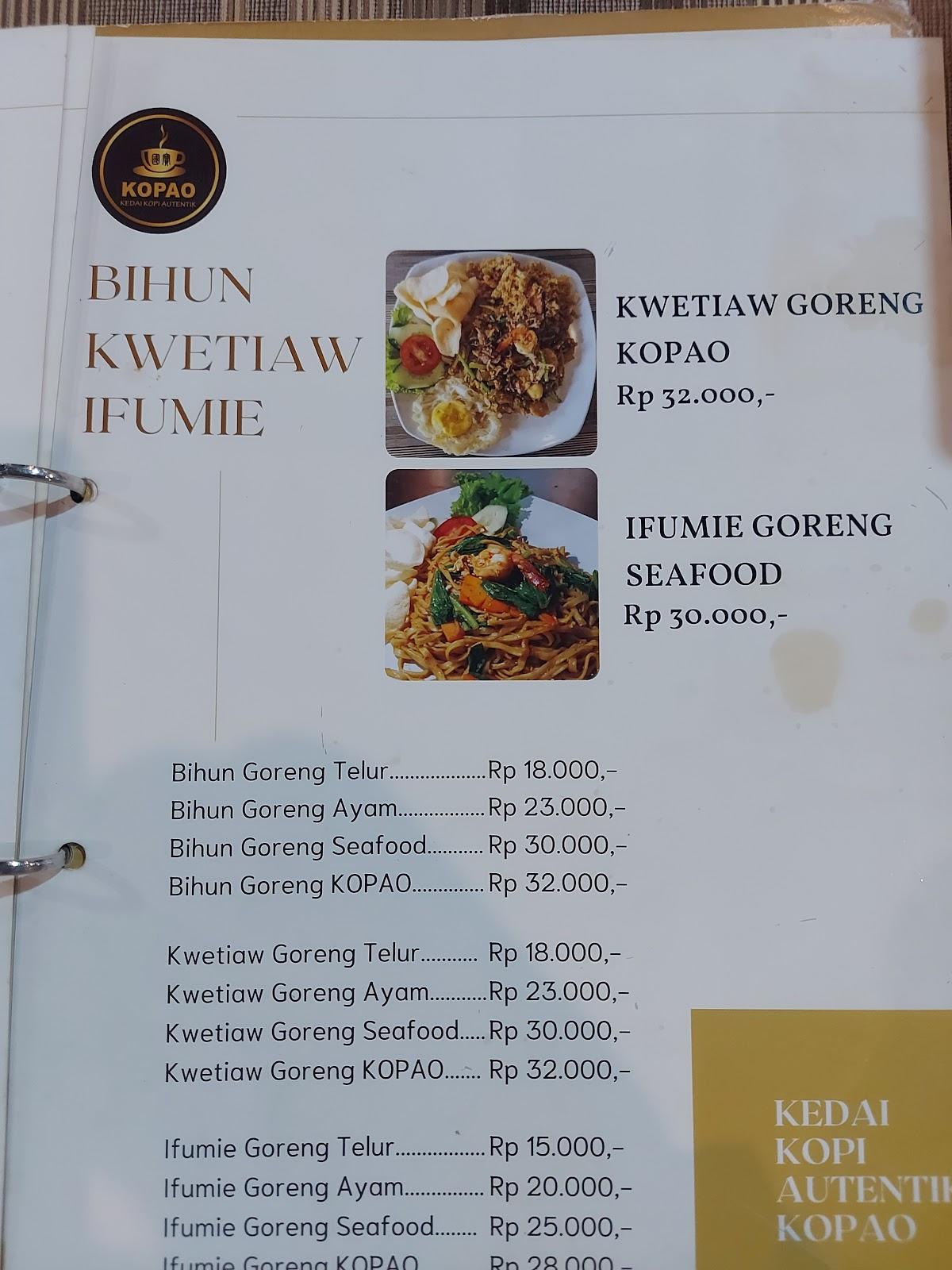Menu at Jl. Arifin Ahmad no. 8A, Pekanbaru