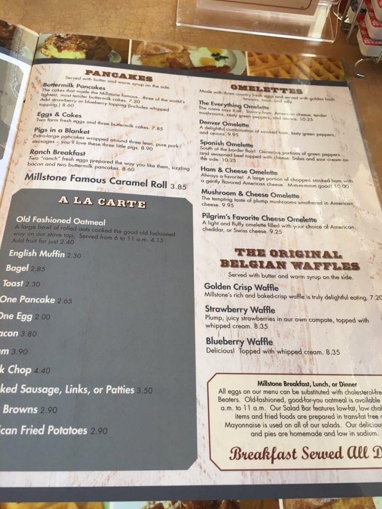Menu at Millstone Family Restaurant, Spearfish