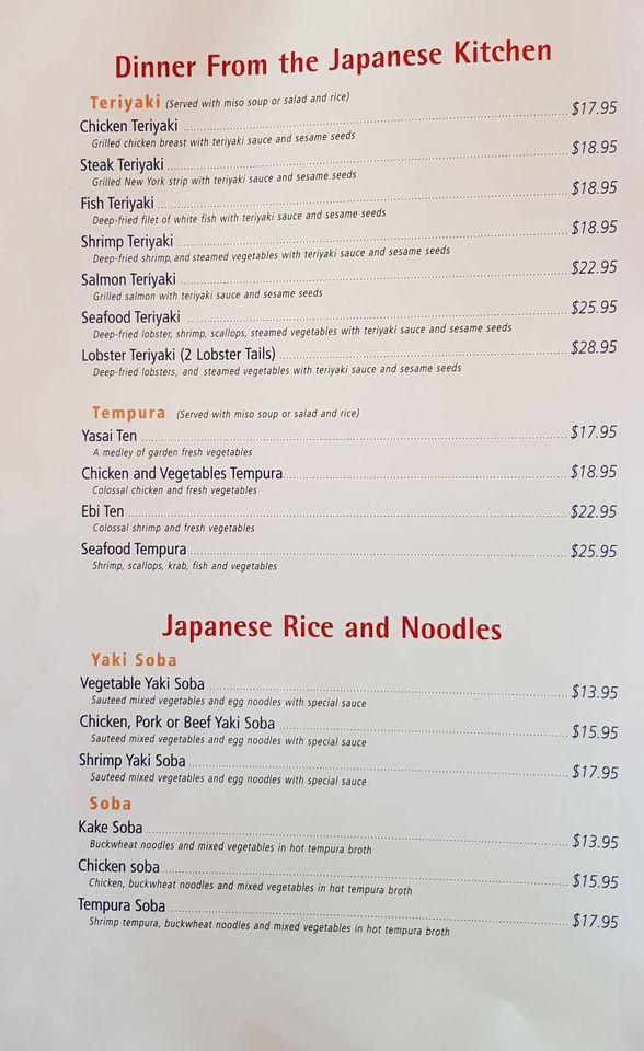 Menu at Sushi Thai Too restaurant, Bonita Springs