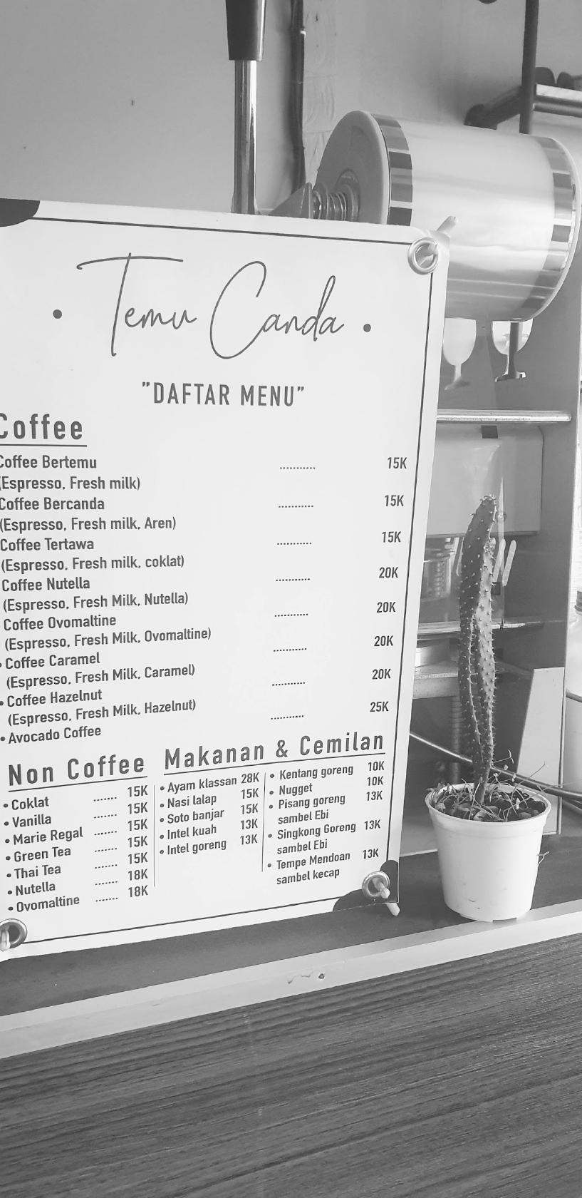 Menu at Sunrice restaurant, Tarakan