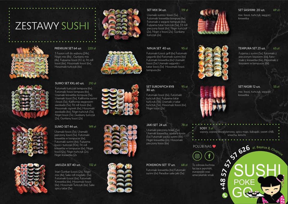 Carta de YAKUZA SUSHI BAR CHOJNICE, Chojnice