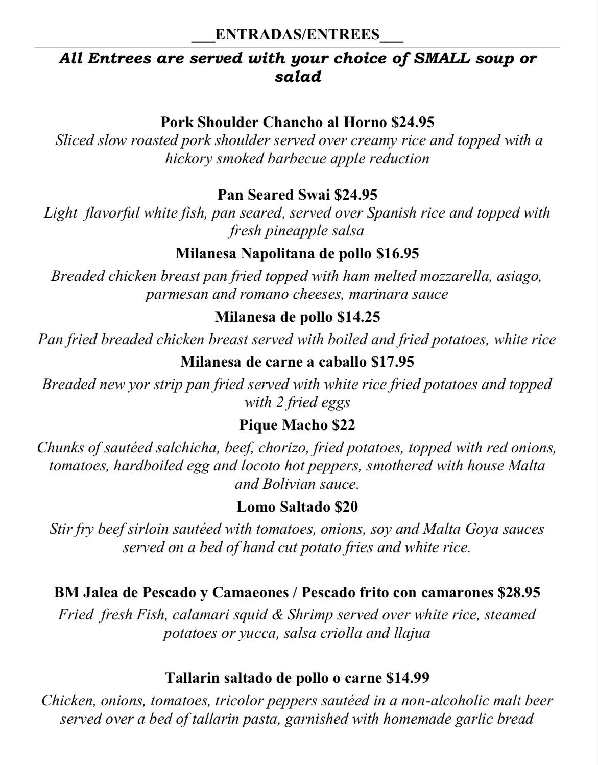 Menu at Blue Moon Lounge restaurant, Annandale