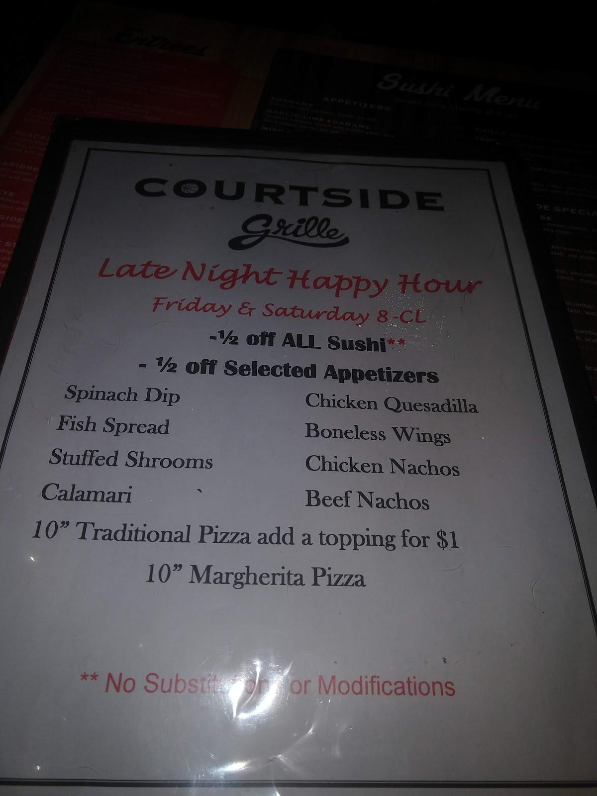 Menu at Courtside Grille pub & bar, Saint Petersburg, 110 Fountain Pkwy N