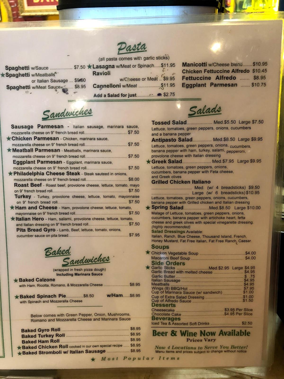 Menu at Fuzzy's Pizza Katy pizzeria, Houston, 613 S Mason Rd