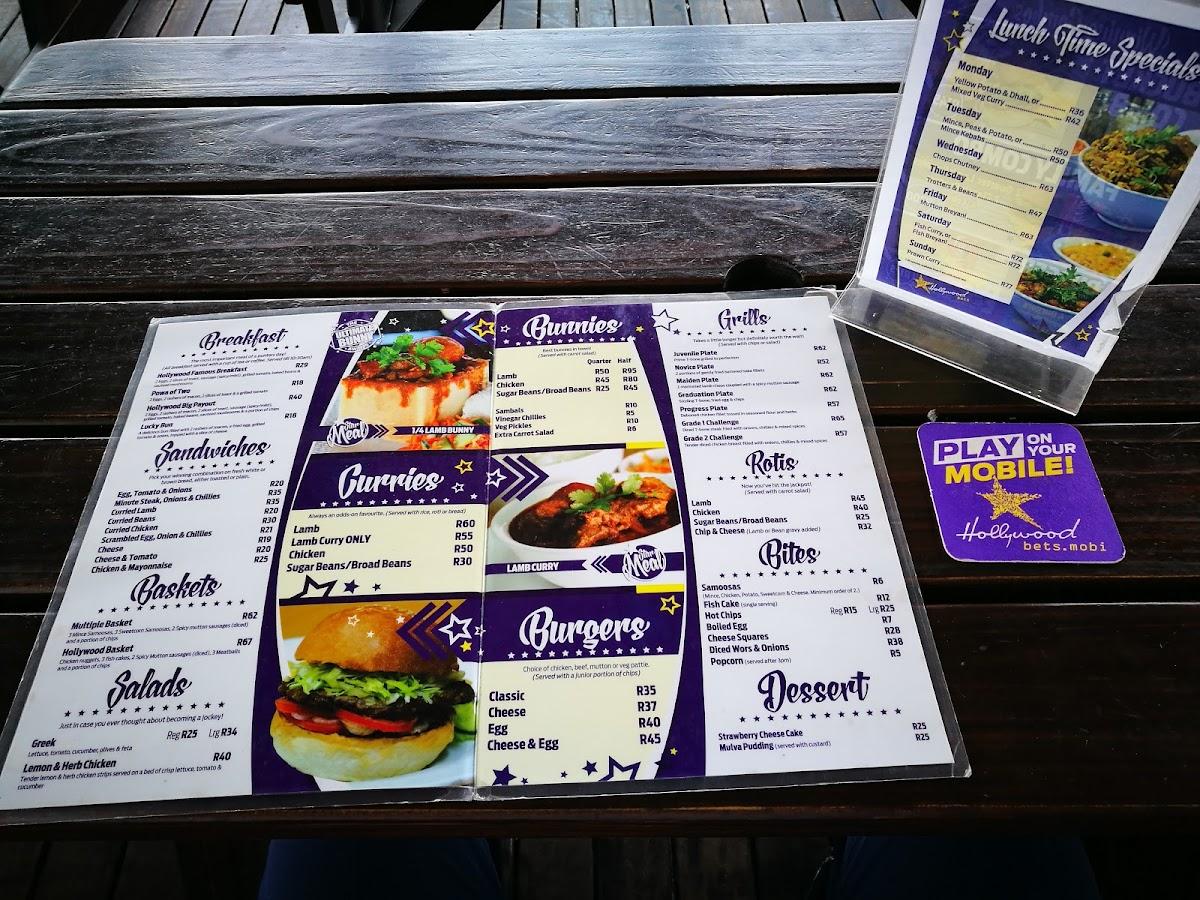 Carta de Hollywoodbets Springfield Park and Bunny Bar, Durban, 126 ...