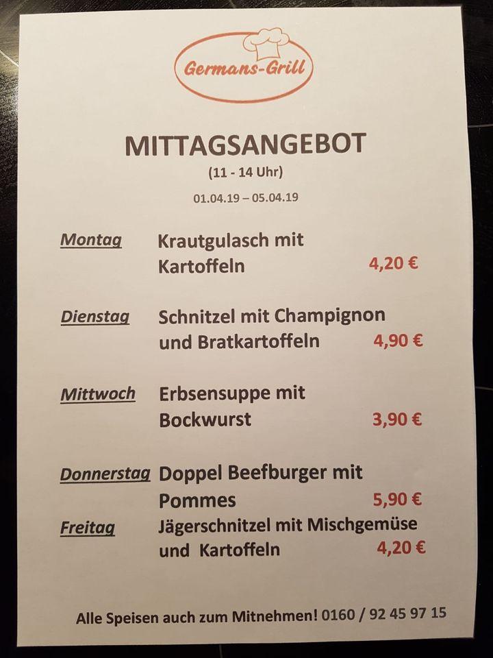 Menu at German Grill, Niedergörsdorf