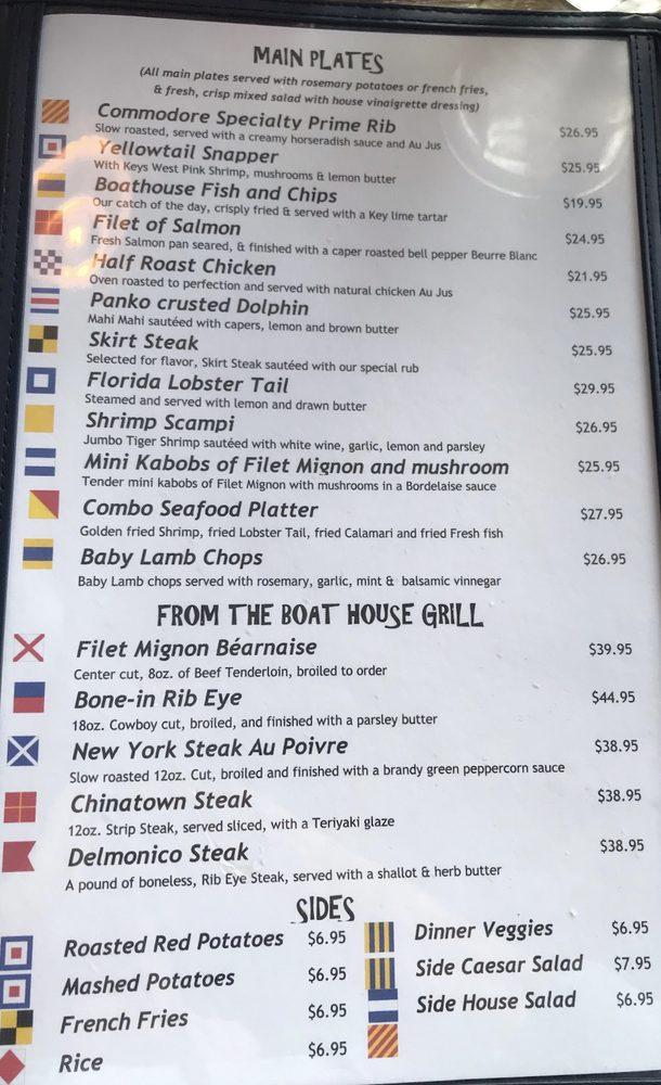 Menu at Boat House Bar & Grill, Key West