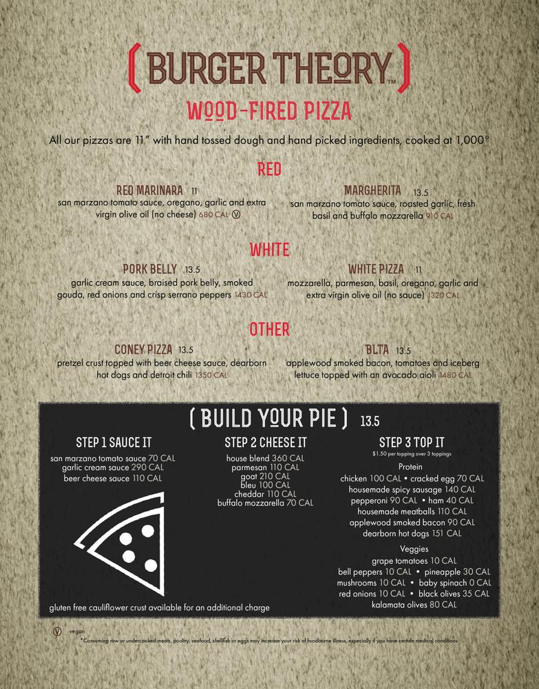 Menu at Burger Theory - Spring Lake pub & bar, Spring Lake