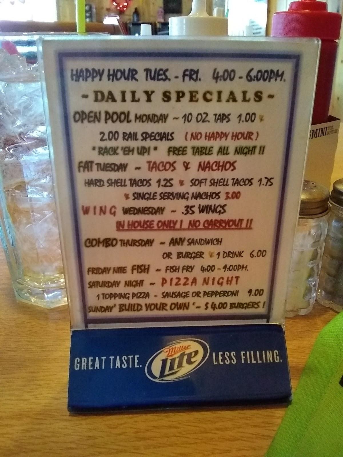 Menu at Crane Chase Bar and Grill, USA