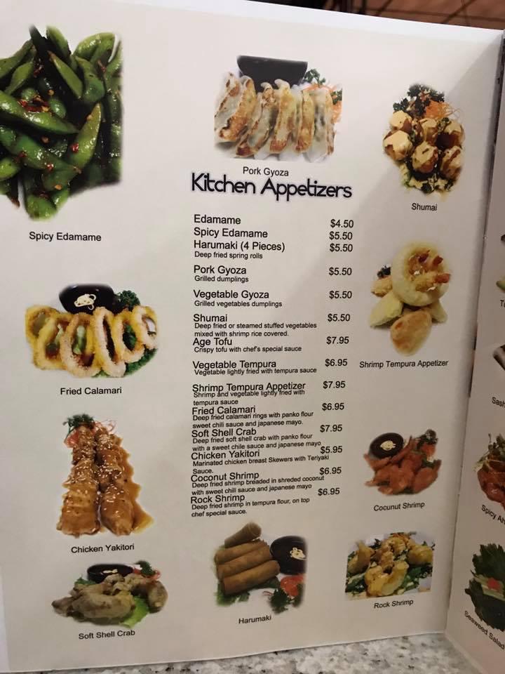 Menu at Sumo Japanese Restaurant, Moses Lake