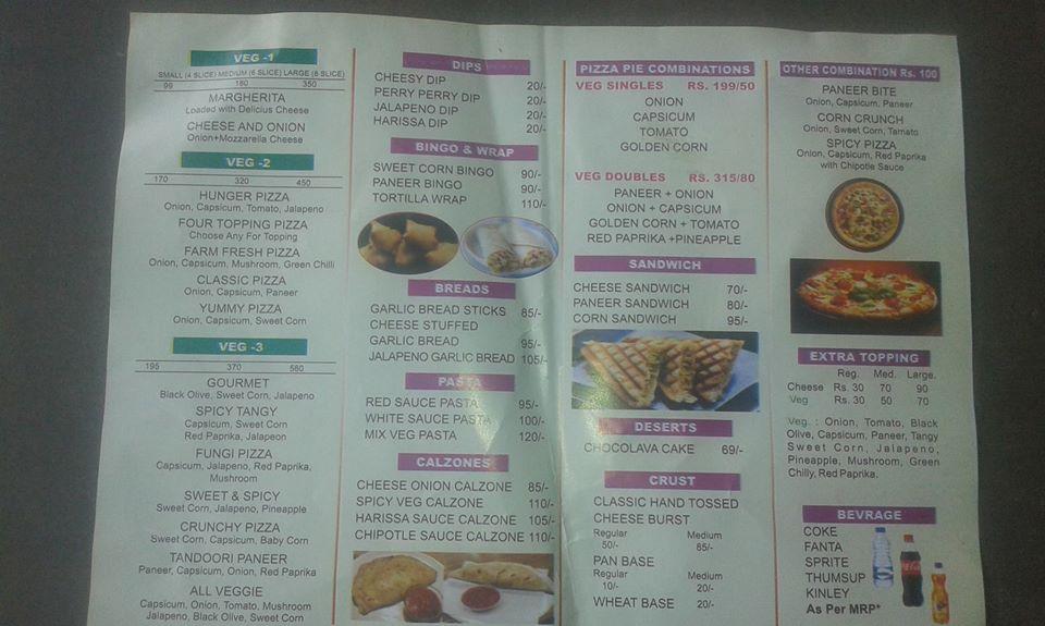 Menu at Prime Pizza, Hisar, Shop No. 53-54
