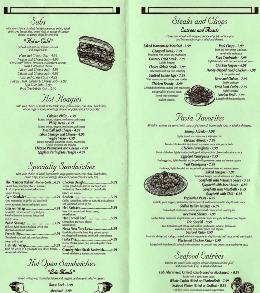 Menu at Garden Grille Cafe, Palm Harbor