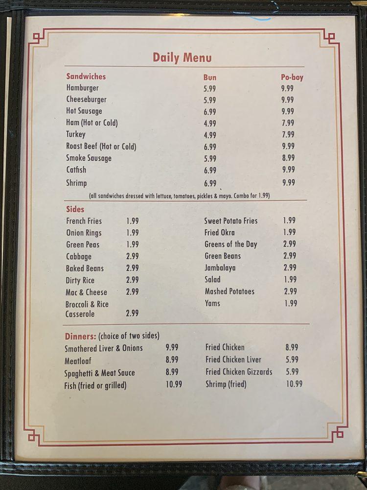 Menu at Celina's Soul Food Cafe, Slidell
