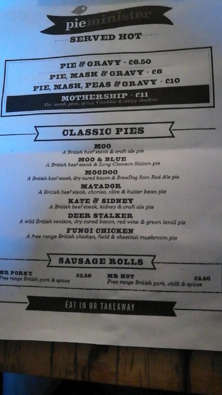 Menu at City Road Inn pub & bar, Manchester
