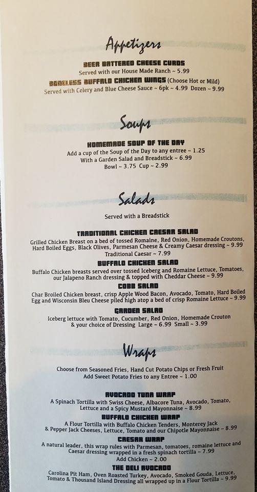 Menu at Cubby Cafe, Richmond, US-12