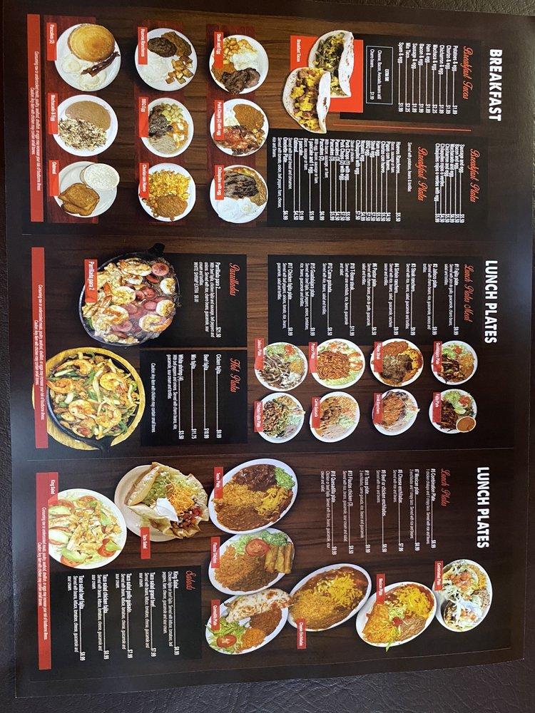 Menu at Mr. Jaime's Taqueria restaurant, Kingsville