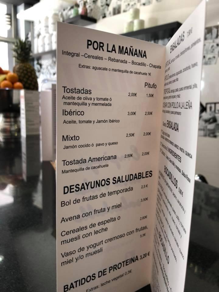 Menu at El Asador de Mariana restaurant, San Pedro de Alcántara