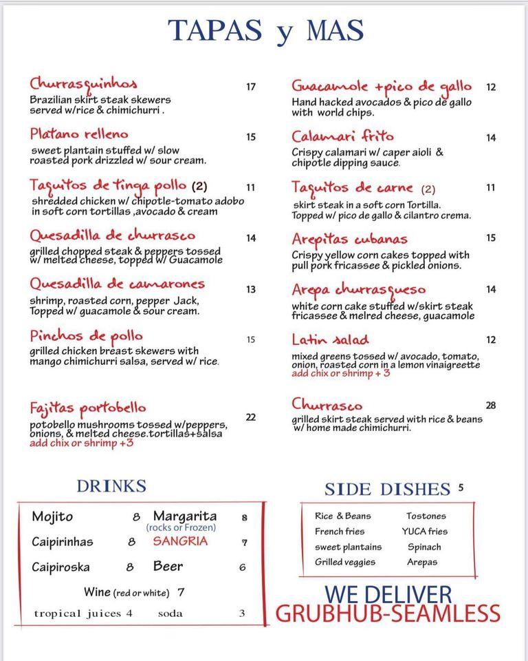 Menu at Yuca pub & bar, New York City, 111 Avenue A