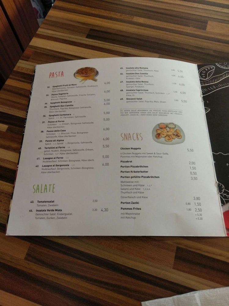 Menu at Pizzeria Peppone, Wettringen