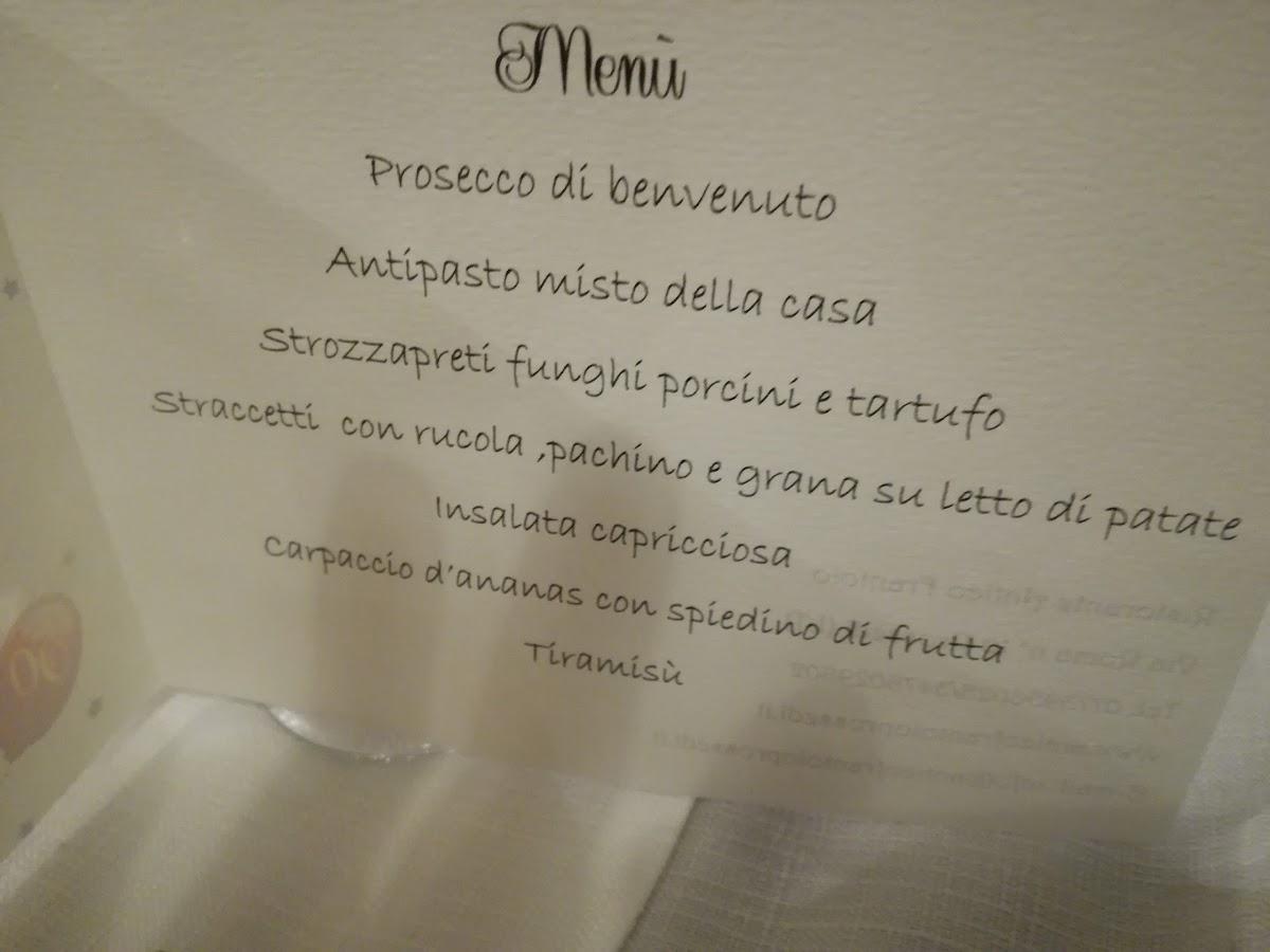 Menu da Antico Frantoio ristorante, Prossedi