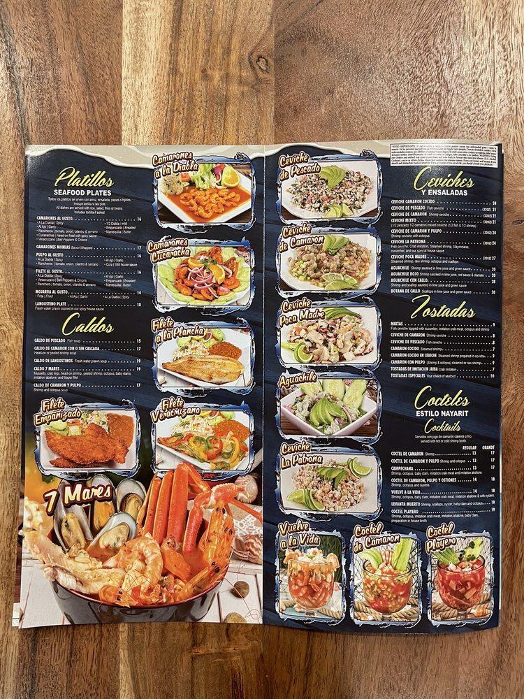 Menu at Las Islas Marias restaurant, Montebello