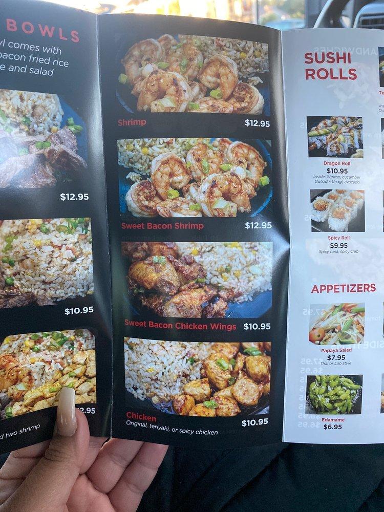Menu at Teppan Bowl restaurant, Clovis
