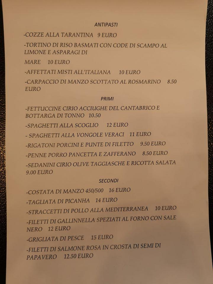 Menu da Trattoria La Pineta ristorante, Verona