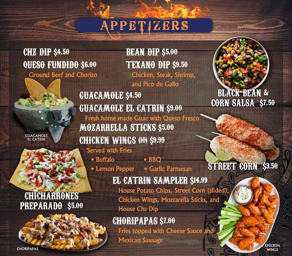 Menu at El Catrin Mexican Grill restaurant, Middleburg