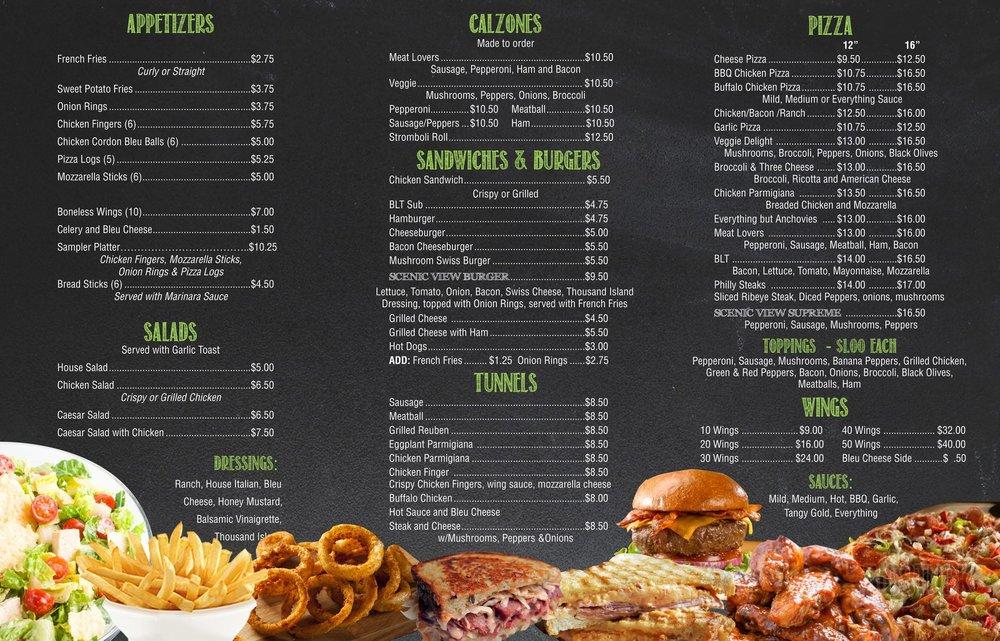 Menu at Scenic View Bar & Grill, West Winfield