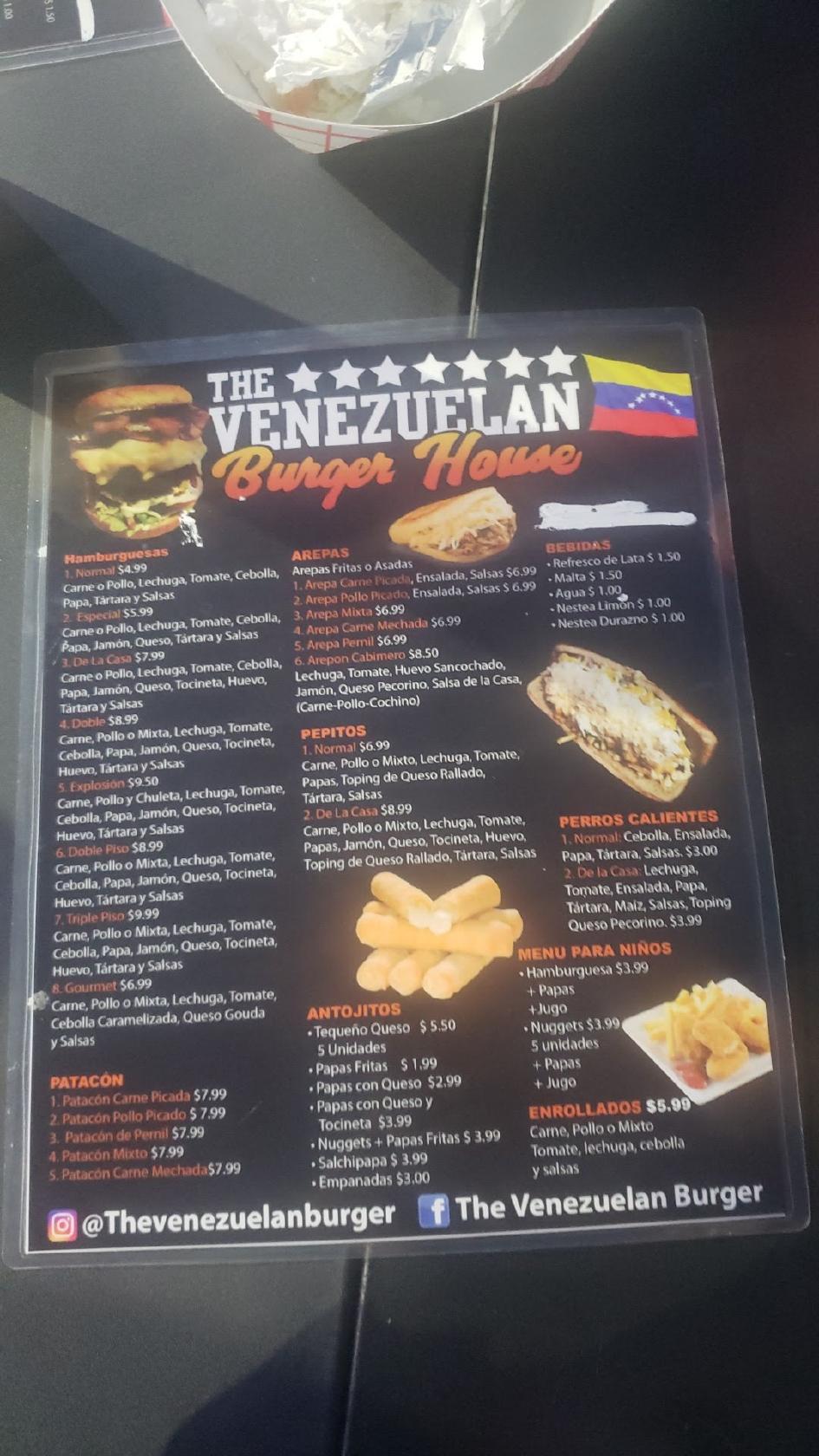 Menu at Venezuelan Food Truck restaurant, Orlando, FL-15