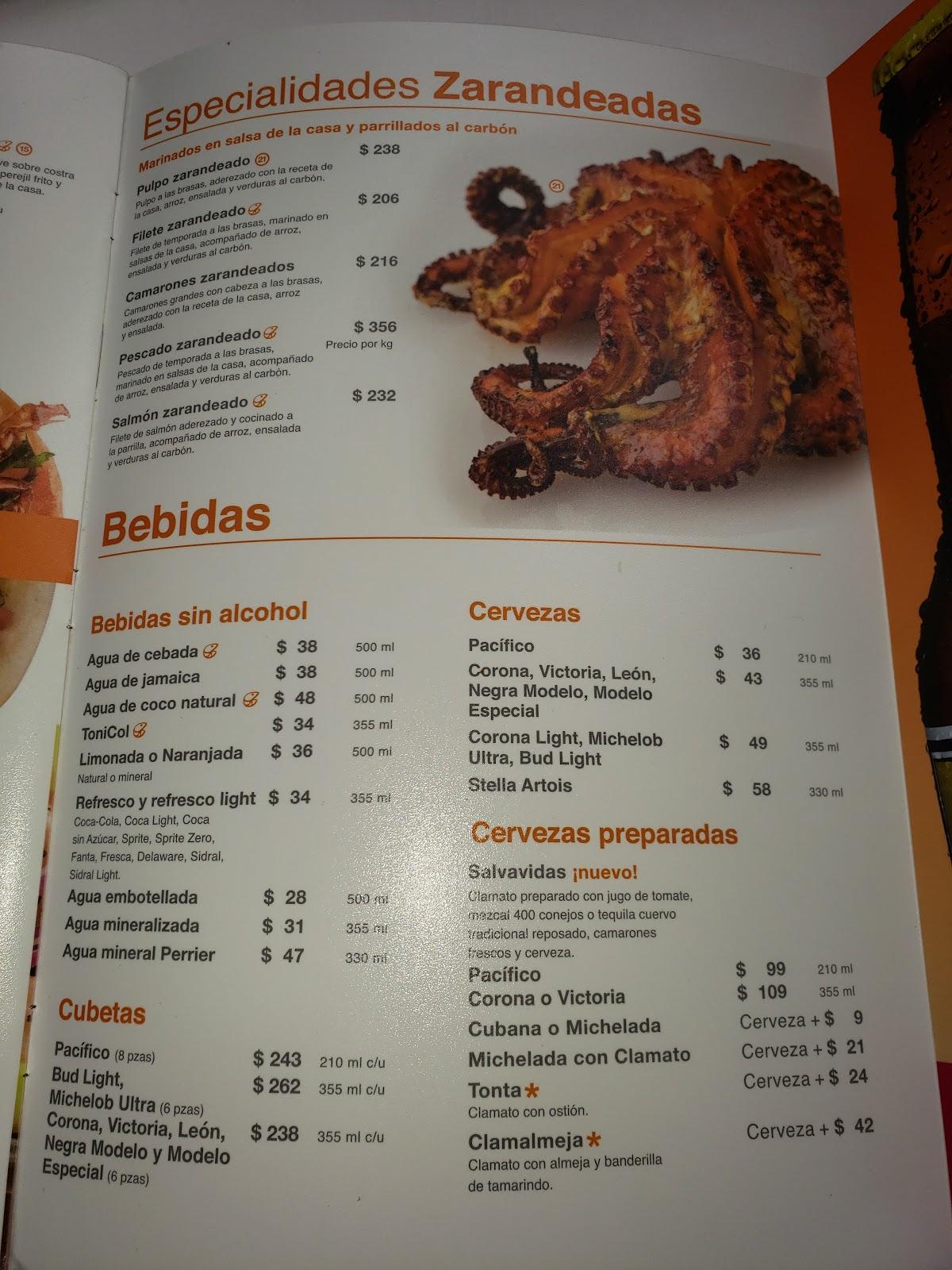 Menu at Mi Gusto Es restaurant, Pachuca